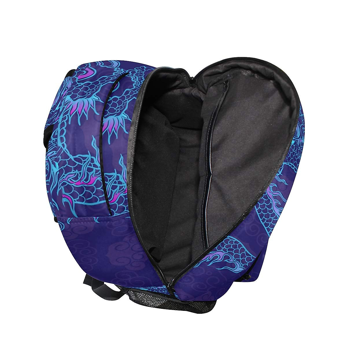 Blueangle Purple Chinese Dragon Printing Computer Backpack - Lightweight School Bag
