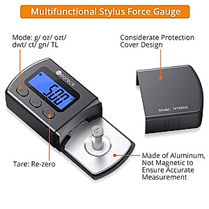 Neoteck Digital Turntable Stylus Force Scale Gauge 0.01g/5.00g Blue LCD Backlight for Tonearm Phono Cartridge