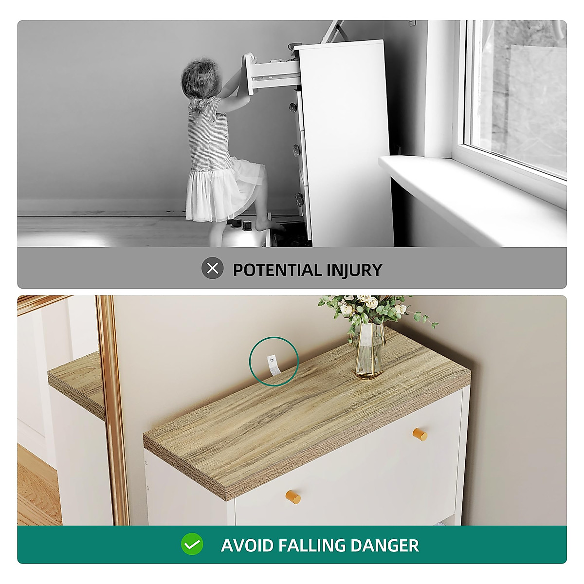 YITAHOME Shoe Cabinet with 3 Flip Drawers, Modern Shoe Storage Cabinet with Shoe Bench for Entryway, Freestanding Hidden Shoe Rack Storage Organizer with Gold Metal Handle, Living Room, White