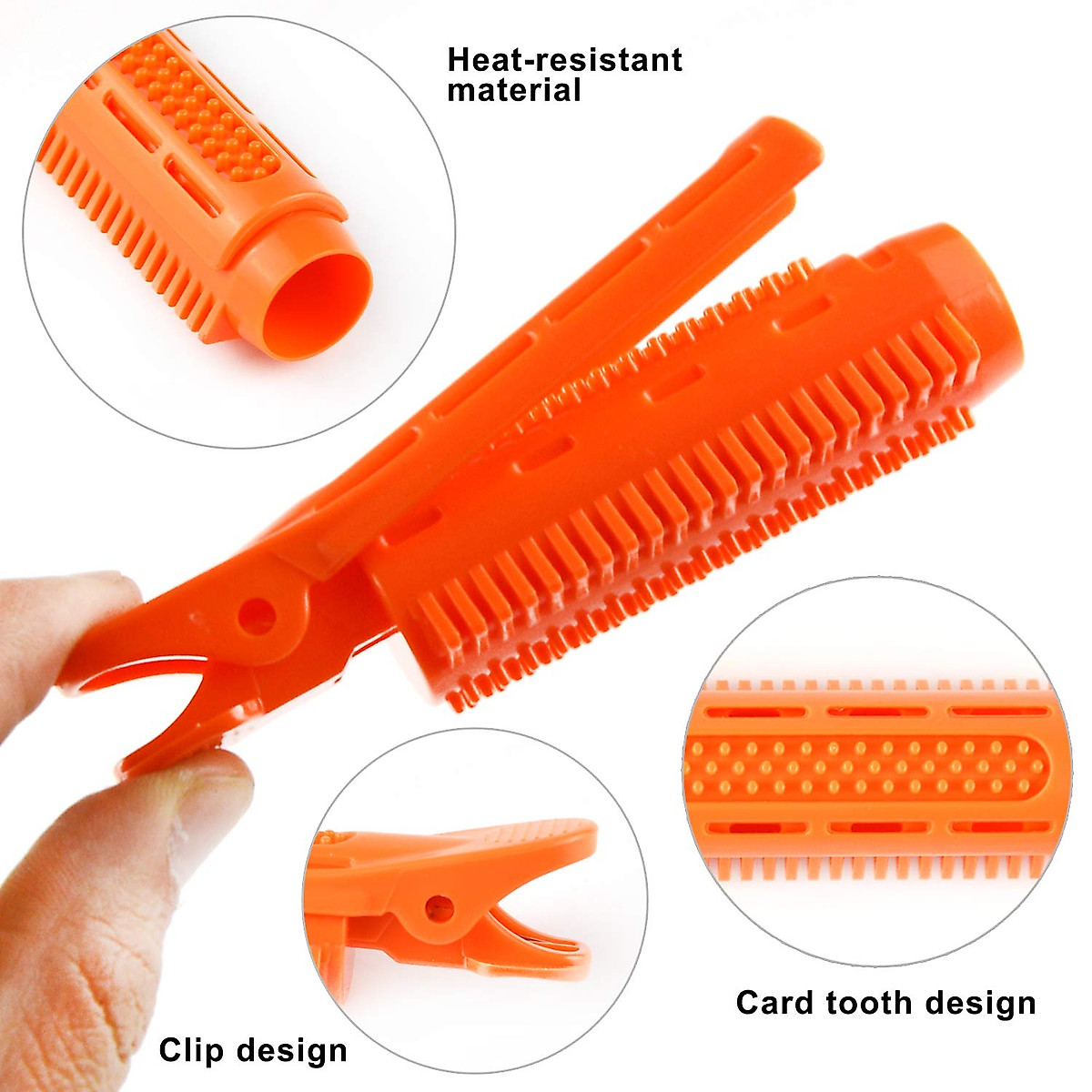 Volumizing Hair Root Clip Hair clips for women Instant Hair clip Naturally Fluffy Hair Styling Curly Tool Roller Wave Magic Salon Hair Root Clip Wave Fluffy Hair Root Curler curler clips (Orange)