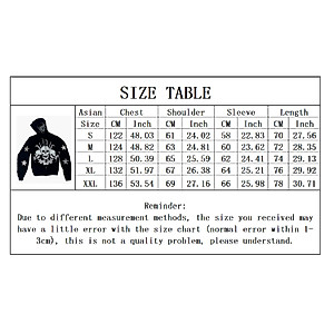 YEOU Women Rhinestone Y2K Spider Skeleton Hoodies Punk Jackets Streetwear Goth Harajuku Oversized Zip Up Hoodie Brown