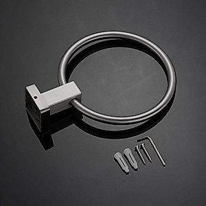 Towel Ring,Coat Hook,Towel Hooks,Bathroom Hand Towel Circle Rings Door Hanger Towels Rack Bathroom Hardware Set Wall Mount Stainless Steel