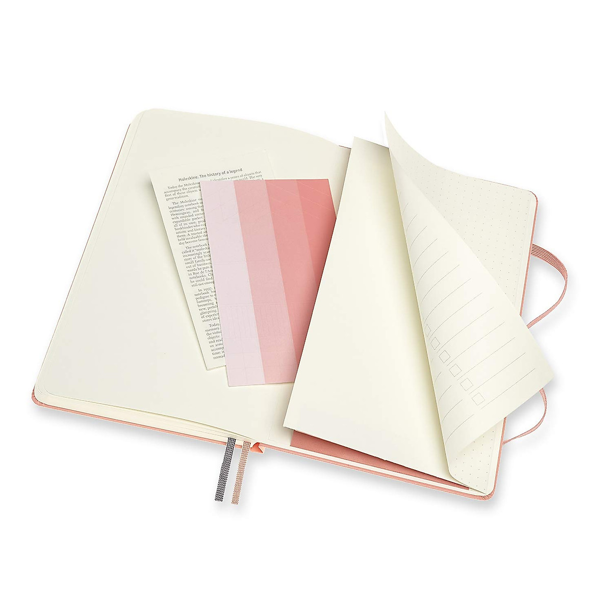 Moleskine Art Logbook, Hard Cover, Large (5" x 8.25"), Dotted, Coral Pink, 160 Pages