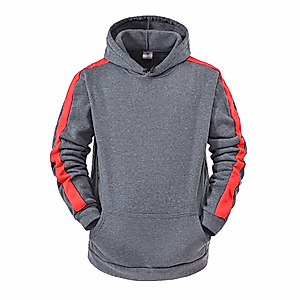 RTTUIOP Long Sleeve Shirts For Men Long Sleeve Fashion Pullovers Men Beach Cool With Pockets Pullover Hoodies Solid Comfort Sweatshirt Men Gray