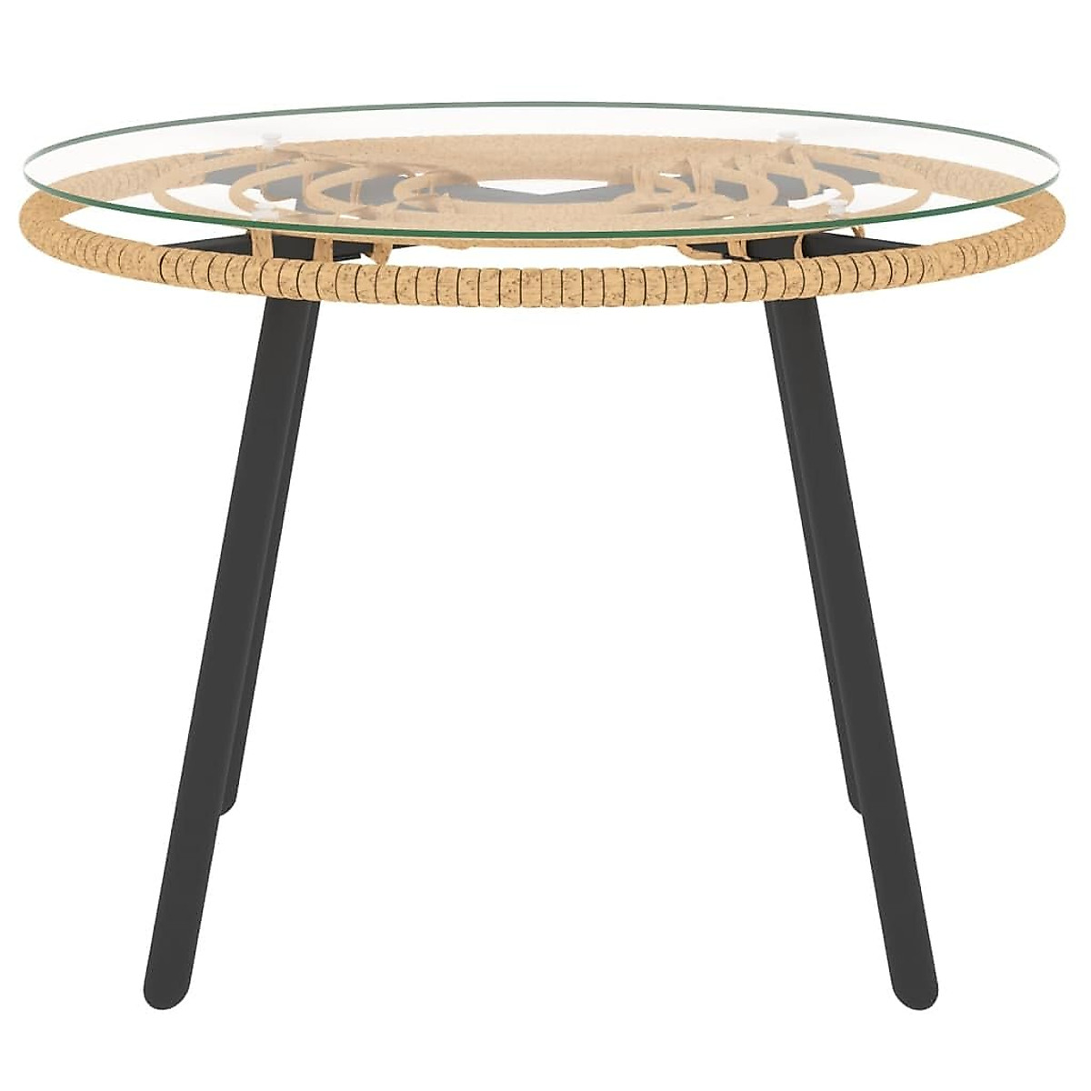 qiangxing 3 Piece Patio Set with Beige Cushions Patio Furniture Sets Outdoor Patio Furniture Sectional Outdoor Furniture Patio Conversation Sets Rattan