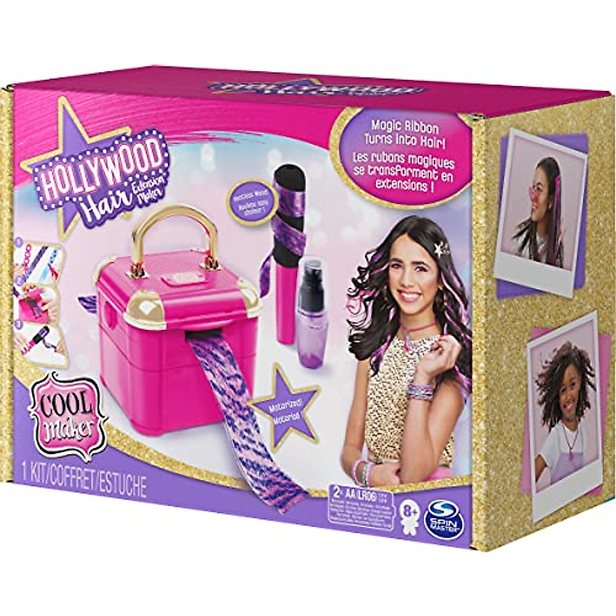Cool Maker, Hollywood Hair Extension Maker for Girls with 6 Bonus Extensions (18 Total) and Accessories, Amazon Exclusive