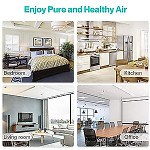 Air Purifiers for Home Bedroom Office, 20dB Quiet H13 True HEPA Filter Airpurifier, Air Cleaner Large Room, Remove 99.99% Dust Bacteria Viruses Smoke Mold Allergies Pet Hair Dander Pollen,WiFi Control