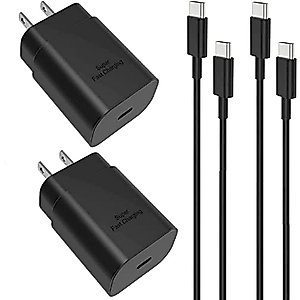 Amasung Super Fast Charging Adapter, 25W USB C Wall Charger with 5FT Type C Cable Compatible Samsung Galaxy S23/S23+/S23Ultra/S22/S22+/S22Ultra/S21/S21+/S20/S20+/S10/S10e/S9/Note 20/Note 10/Note 9