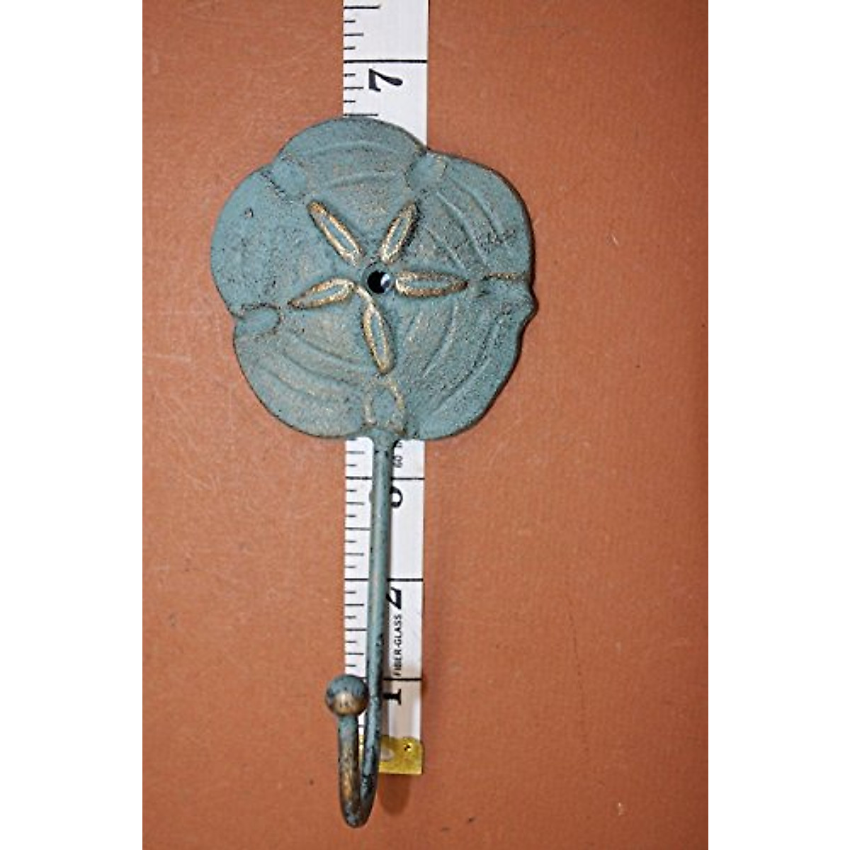 Sand Dollar Design Bath Towel Hooks Bronze-Look 6 3/4 inch Cast Iron, H-88 Set of 2