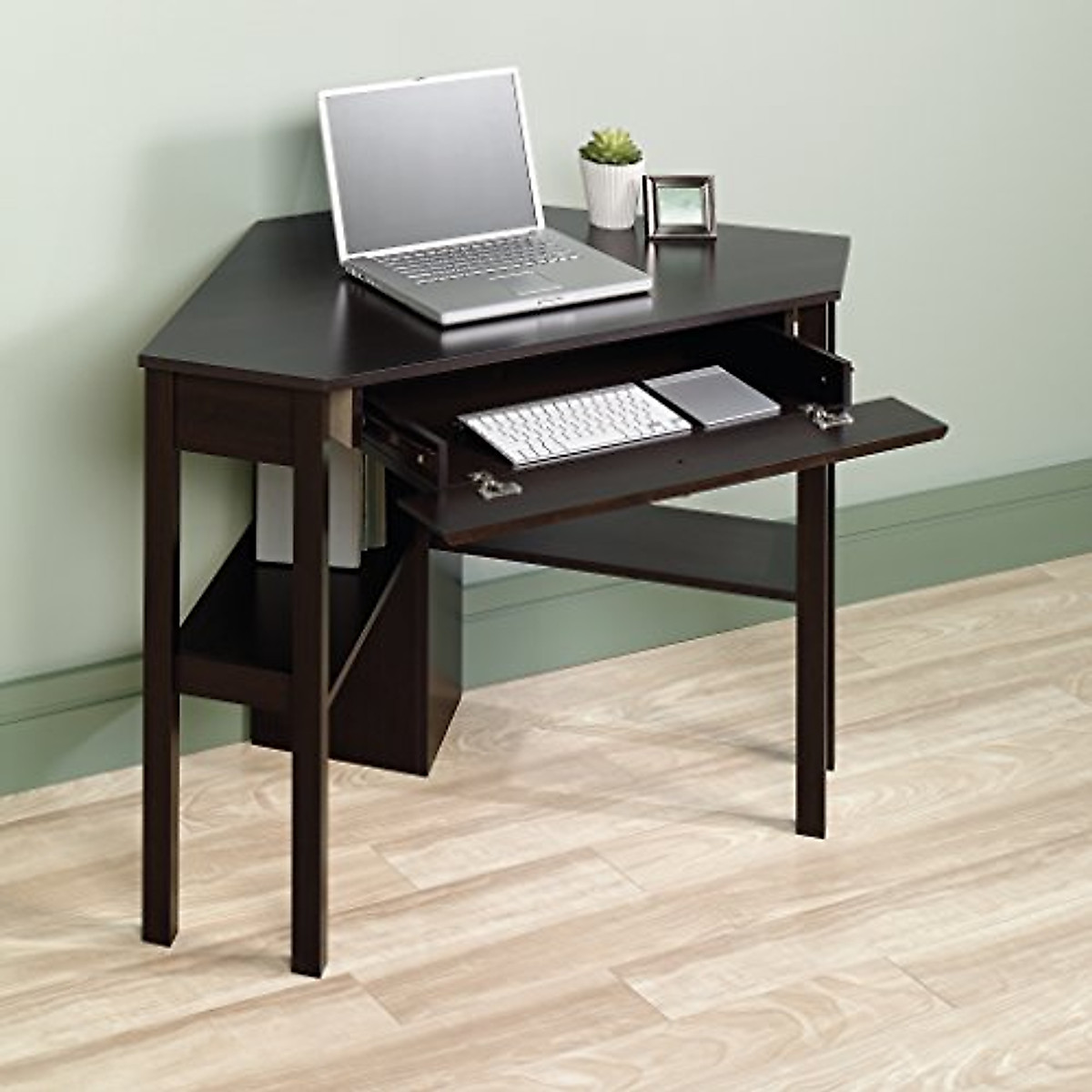 Sauder Beginnings Corner Computer Desk, Cinnamon Cherry finish