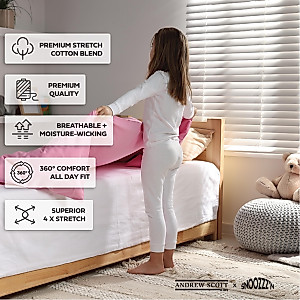 Girls/Boys/Toddler 6 Pack Athletic Performance Long Sleeve Undershirt Tops/Base Layer Cotton Stretch Shirts (6 Pack- Black/Khaki/White/Grey/Navy/Charcoal, 7-8)