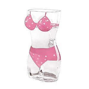 Cocktail Shot Glass, Transparent Funny Wine Glass, Body Shape Beverage Cups,Sexy Body Wine Glasses Drinking Glasses, Glassware Bar Decoration Cup, for Bars Birthday Party Decor(Pink 60ml)