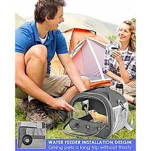 Bissap Guinea Pig Carrier Bag, Portable Small Animal Carrier Pouch for Hamster Chinchilla Rabbit Gerbil Hedgehog Sugar Glider Outgoing Travel Carrying Case - Grey