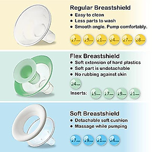 Nenesupply 19mm Soft Flange Compatible with Medela Breast Pump Parts Replace 19mm Flange for Medela Accessories Compatible with Pump in Style Parts Symphony Swing Harmony Pump and Personalfit Flex