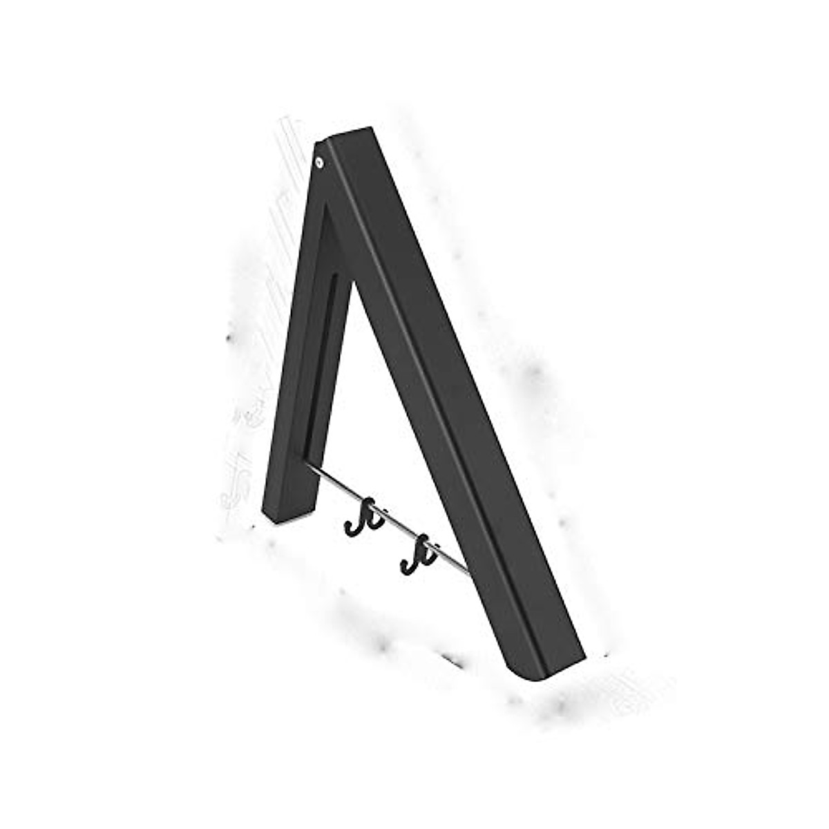 Clothes Airer Folding Drying Rack Portable Folding Clothes Hanger Hotel Wall-Mounted Bathroom Drying Rack Household Retractable Invisible Clothes Rail Drying Rack (Color : Black Single)