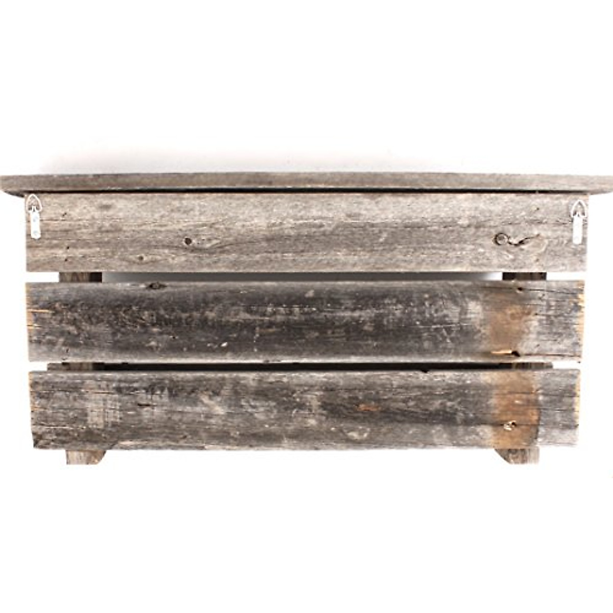 BarnwoodUSA | Rustic Wood Farmhouse Shelf with Hooks (Weathered Gray)