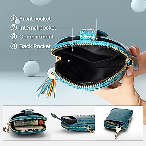 APHISON Mini Cell Phone Purse, Leather Small Crossbody Bags for Women, Lightweight Cute Purses for teen girls with Tassel