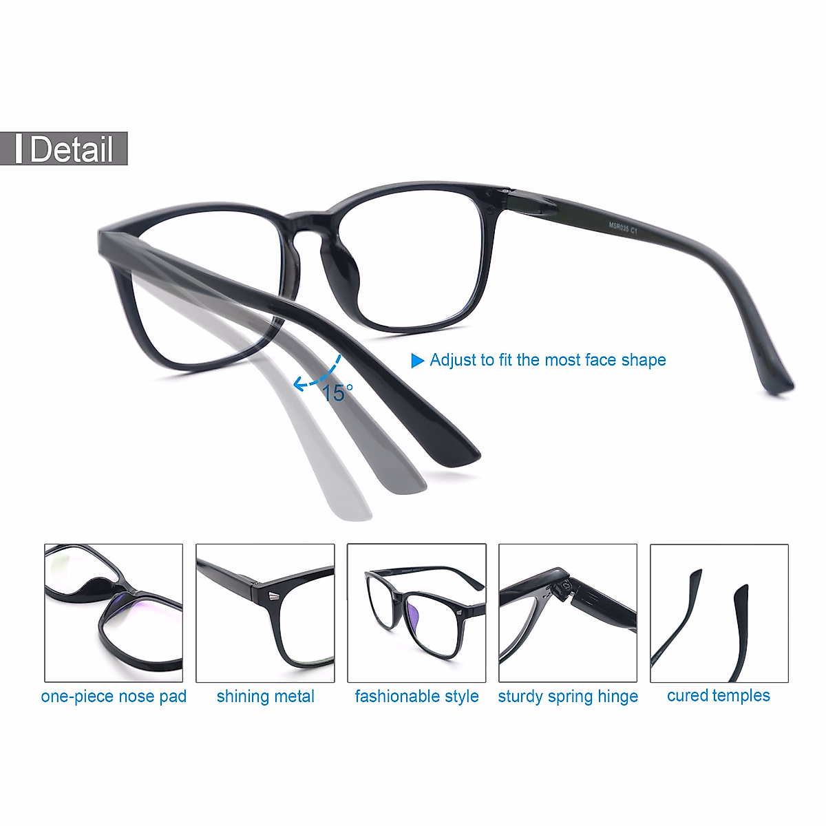 HAPJOYS Women's Reading Glasses Blue Light Blocking Computer Readers +0.75 for Women Blue Ray Cheaters 4 Pack Anti Glare Reduce Eyestrain Protect Eyes