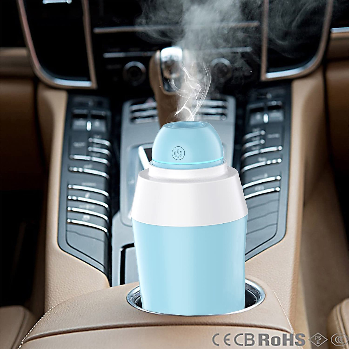 Portable Mini Humidifier USB Cool Mist Ultrasonic Humidifier with Water Bottle Premium Humidifying Unit with Whisper-Quiet Operation Automatic Shut-Off Multi Use for Travel Home Office Bedroom