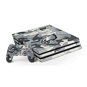 Skinit Decal Gaming Skin Compatible with PS4 Pro Console and Controller Bundle - Officially Licensed NFL Philadelphia Eagles Camo Design