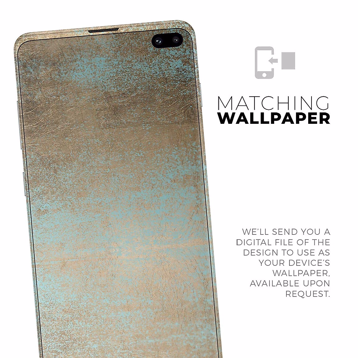 DesignSkinz Gold Scratched Foil v4 Protective Vinyl Decal Wrap Skin Cover Compatible with The Samsung Galaxy S20 (Screen Trim & Back Glass Skin)