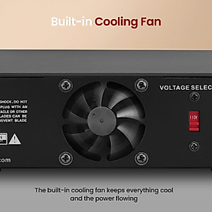 Pyle Universal Compact Bench Power Supply - 30 Amp Regulated Home Lab Benchtop AC-to-DC Converter w/ 13.8 Volt DC 115/230V AC Switchable, Screw Type Terminals, Cooling Fan - Pyle PSV300