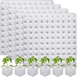 Eshylala 400 PCS Hydroponic Sponge Planting Tool Square Seedling Sponges Greenhouse Hydroponic Sponge Hydroponic Vegetable Planting Sponge for Small Bud Growth