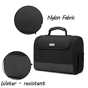 CURMIO Bartender Kit Bag, Portable Travel Carrying Bag with Rubber Handle for Bar Tools Set, Perfect for Home Indoor Outdoor Patio Party, Black (Bag ONLY, Patent Pending)