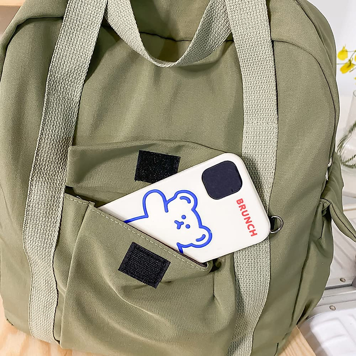 PRAGARI Laptop Backpack Tote Bag for Women Convertible Green School Travel Handbag Aesthetic College Students Casual Book Bag