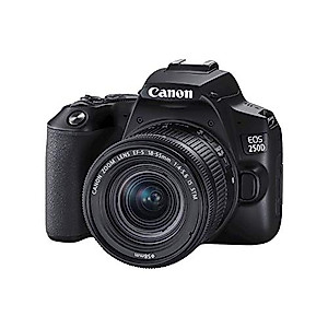 Canon EOS 250D (Rebel SL3) DSLR Camera w/ 18-55mm is STM Lens (International Model) (Black)