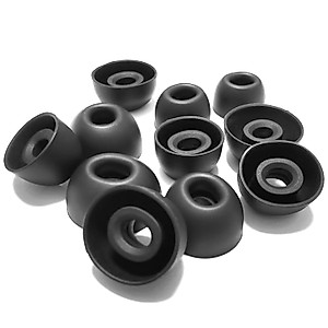 Silicone Earbuds Tips for Sennheiser Momentum 3 Replacement Ear Tips for Sennheiser Momentum 2/CX True Wireless Series, 6 Pairs Black