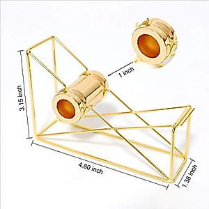 Gold Stapler and Tape Dispenser Set - Gold Office Supplies with 12 Binder Clips and 1000 Rose Gold Staples, Luxury Acrylic Gold Desk Accessories & Decorations