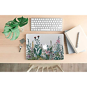 iDonzon Case for MacBook Air 13 inch (A1466/A1369, 2010-2017 Release), 3D Effect Matte Clear See Through Hard Cover & Keyboard Cover Only Compatible Older Version Mac Air 13.3 inch - Garden Flowers