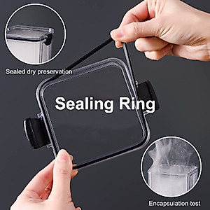 Plastic tea bag Organizer Box Caddie Storage Box Kitchen Pantry Wall storage box with 2 drawers, countertops, hold coffee, tea, sugar packets, cream, beverage bean, (1Pcs+2Pcs 720ML seal pot)