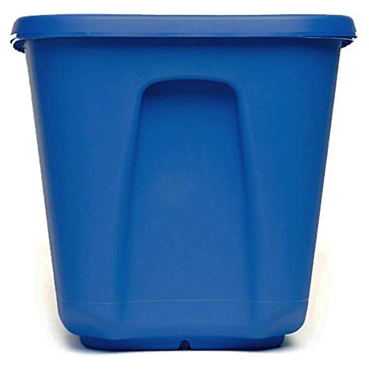HOMZ 6610DWBLDC.04 10 Gallon Stackable and Nestable Heavy Duty Plastic Storage Container with 4 Way Handles, Capri Blue, (4 Pack)