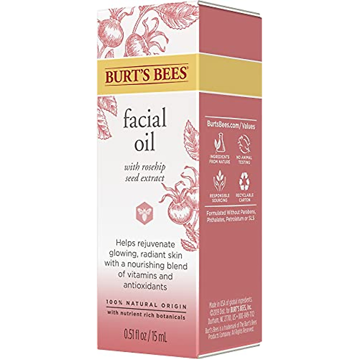 Face Oil, Burt's Bees Hydrating & Anti-Aging Facial Care, 0.05 fl oz Ounce (Packaging May Vary)