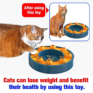 KADTC Puzzles Toy Used for Both Cats Dogs,Cat Brain Toys Kitten Mental Stimulation Kitty Mentally Stimulating Puzzle Feeder Best Interactive Indoor Treat Dispenser Food Dispensing Bowl Smart Game