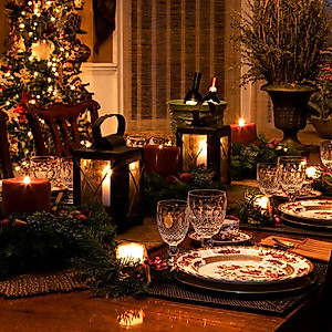 Set of 4 Stainless Steel Charger Plates - Handmade 12" Service Plates, Accent Plates, Decorative Tray & Hors d'oeuvre Tray