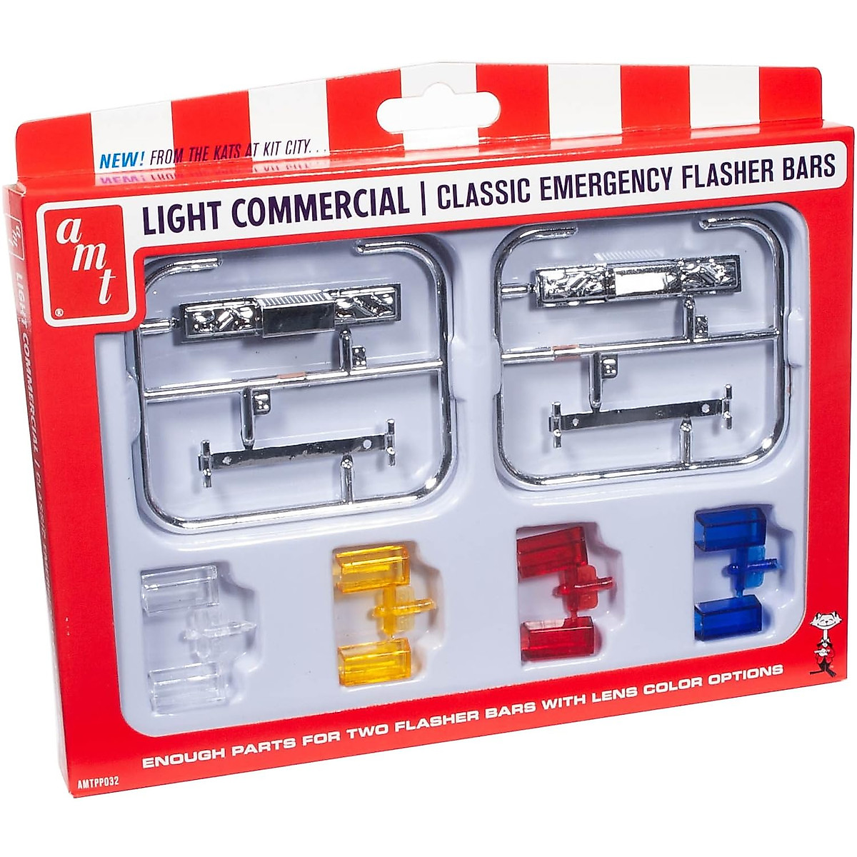 AMT Parts Packs - Classic Emergency Flasher Parts Pack (Works with Many 1:25 Dragster and Custom car Kits) (AMTPP032)