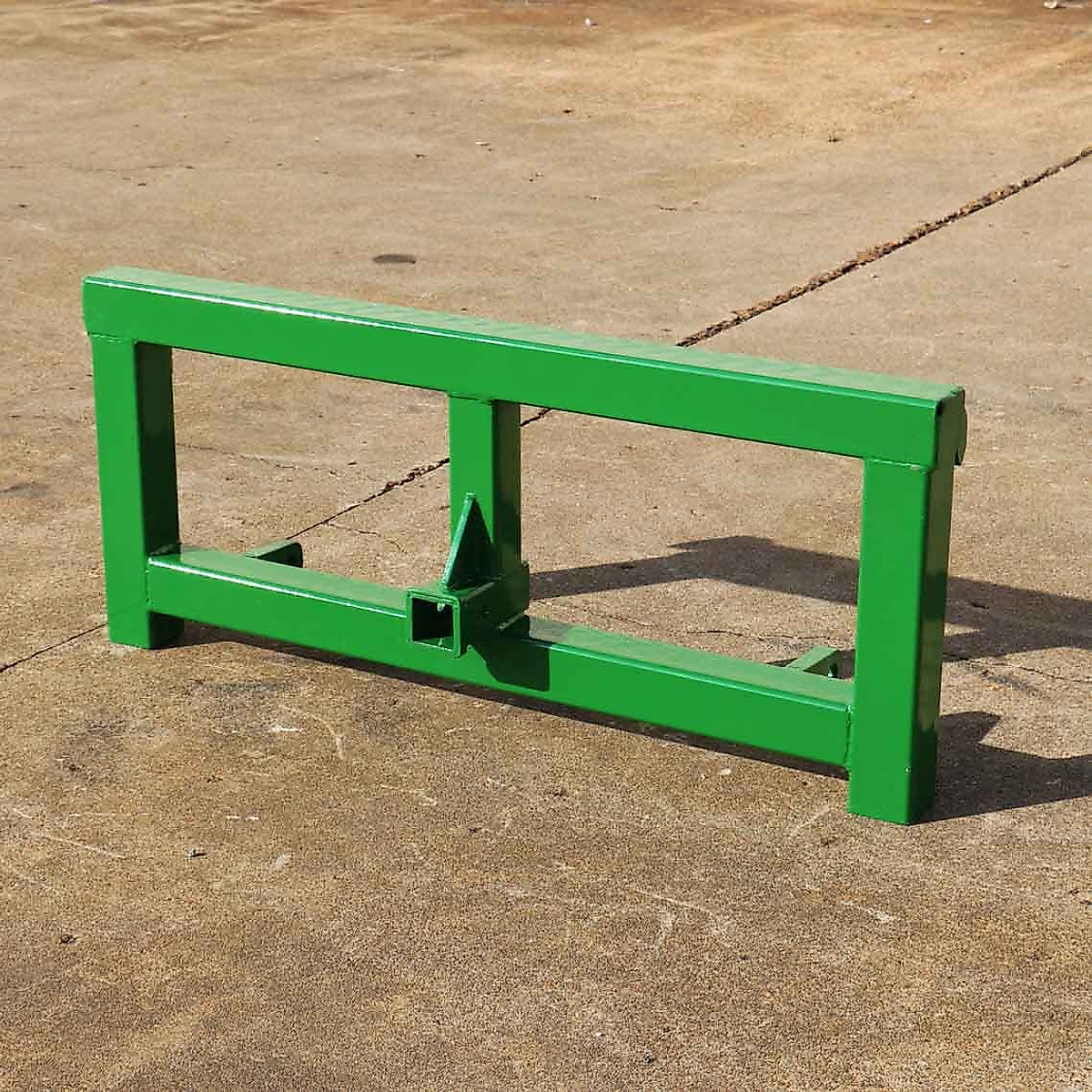 Titan Attachments Global Euro Receiver Mount Plate Fits John Deere Tractors with Global Euro Style Mounting System, 2" Receiver Hitch, 3000 LB Weight Capacity, Green Finish Steel Mount Plate Adapter