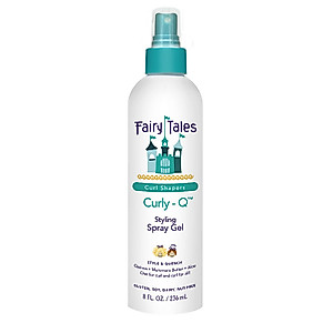 Fairy Tales Curly Q Kids Styling Spray Gel - 8 oz - Paraben , Sulfate , Gluten and Nut Free - Daily, for all Types of Curls Including Multi Cultural Hair