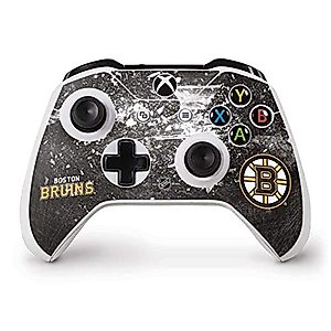 Skinit Decal Gaming Skin compatible with Xbox One S Controller - Officially Licensed NHL Boston Bruins Frozen Design