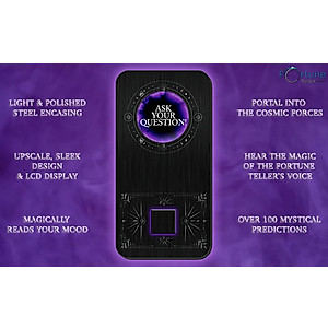 THE FORTUNE TELLER Mystical Light-Up Device into The Cosmos & Unknown, Speaking, Talking, 100+ Magical Predictions, LCD Display, Novelty Toy, All-New Magic 8 Ball Alternative, Limited Edition