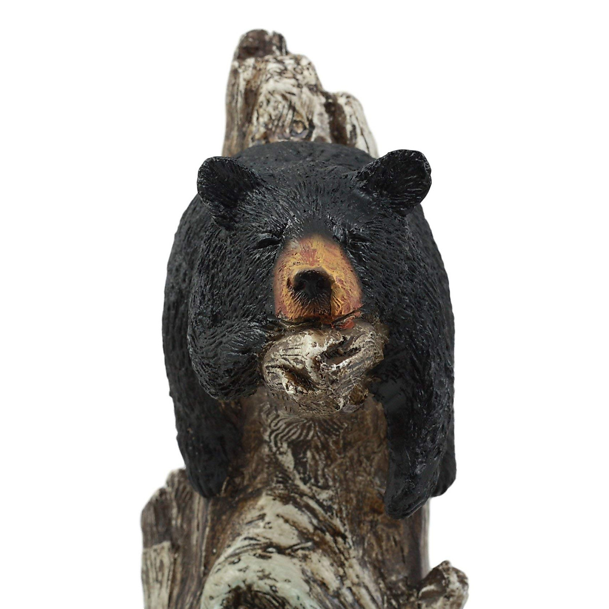 Ebros Lazy Days of Summer Black Bear Sleeping On Tree Branch Statue Wildlife Forest Rustic Cabin Decor Bear Figurine