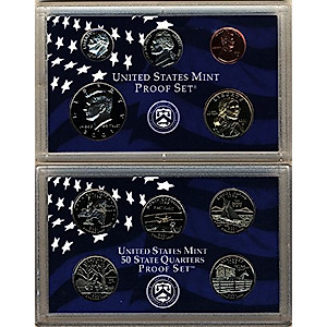 2001 S U.S. Mint 10 coin Clad Proof Set In OGP Proof