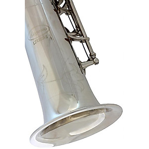 Lazarro Silver Nickel Bb B-Flat Straight Soprano Saxophone Sax Lazarro+11 Reeds,Care Kit~24 COLORS Available-300-NK
