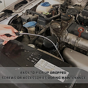 Magnetic Pickup Tool - 24” Bend-It Flexible Magnet Pick-Up Sweeper Bendable Retriever Stick for Hard-to-Reach Home Sink Drains, Car Keys, USB's, Bolts, Nuts, Screws