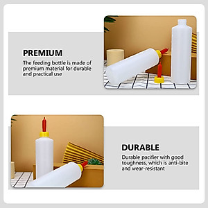 10Sets Goat Feeder Goat Bottles for Feeding Baby Goats 400ML Feeding Bottles Lamb Bottles Plastic Bottles Milk Feeder Bottles for Farm