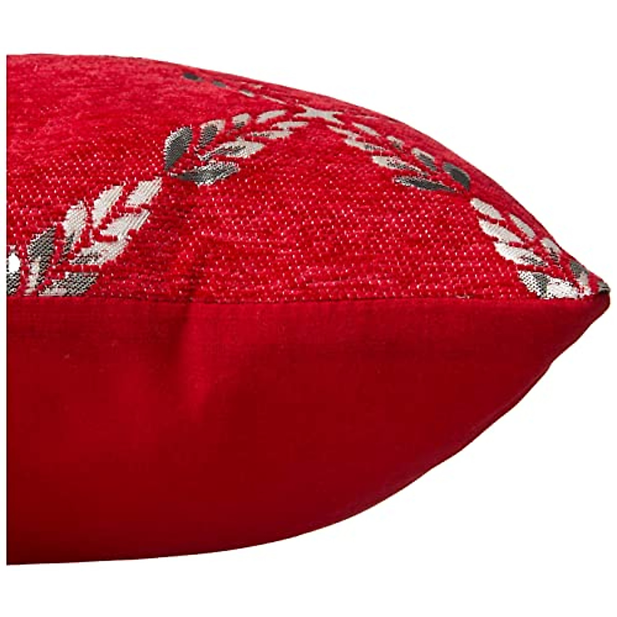 Violet Linen Pacifica Diamonds Pattern Polyester Chenille Decorative Throw Pillows, 18" X 18", Burgundy