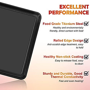 13" × 13" Nonstick Baking Sheet, Replacement Baking Pan for Ninja SP100, SP101, SP1001C, SP201 Foodi Air Fry Oven, Baking Tray for Ninja Foodi 8-in-1 Air Fry Oven